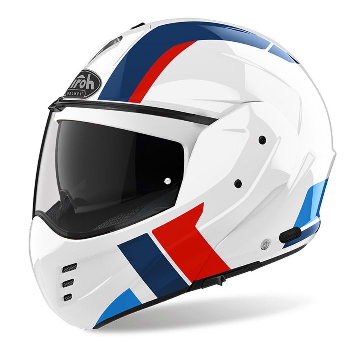 AIROH MTHEX18 reversible modular helmet mathisse explore white red blue ...